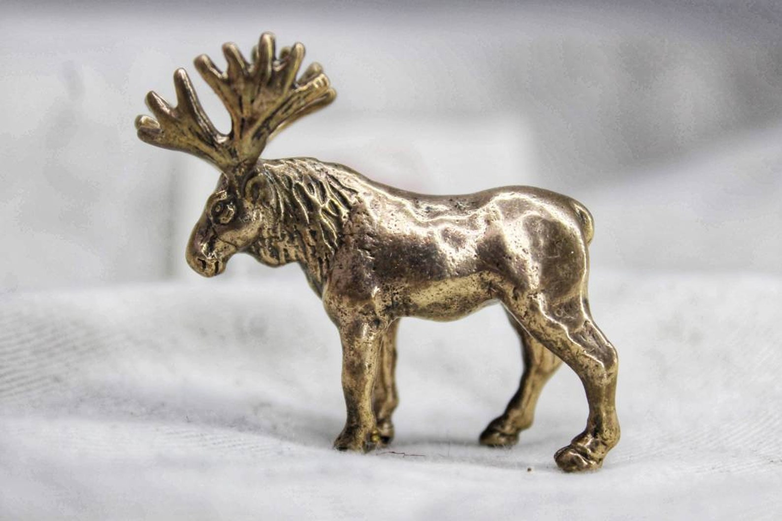 Miniature Moose Brass Collectible Deer Animal Figurine Vintage | Etsy