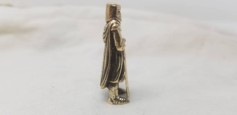 Brass Knight With Sword Collectible Crusader Handmade Miniature ...