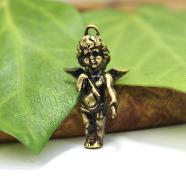 Brass Angel Keychain - Etsy
