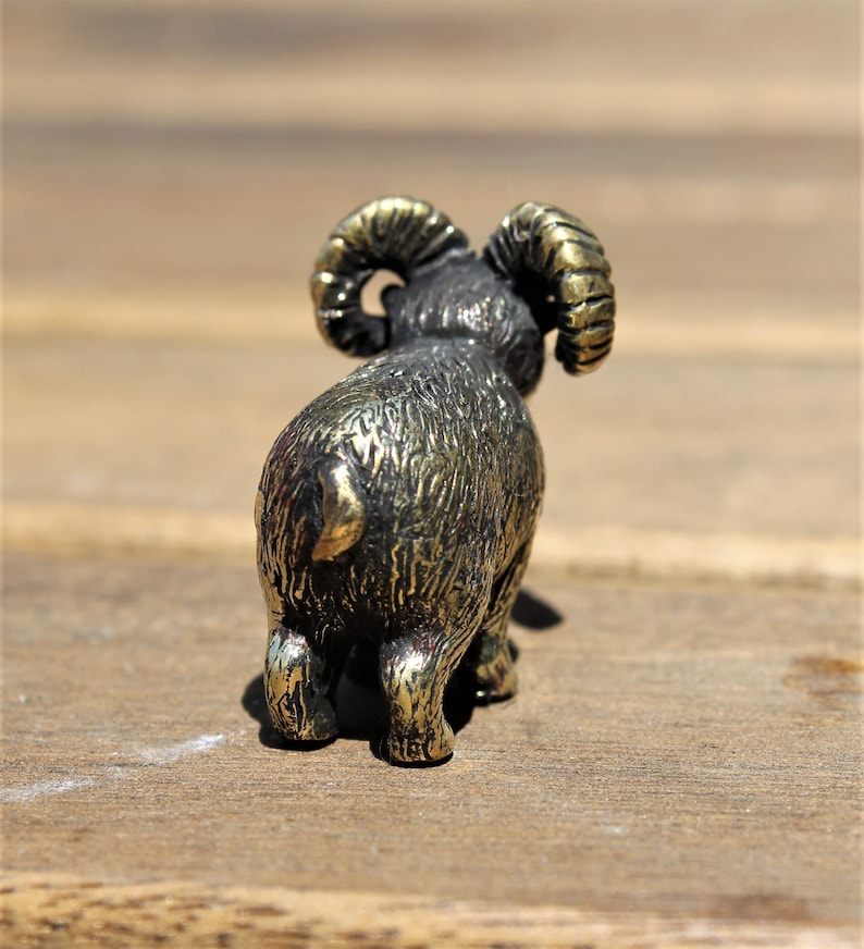 Ram Figure Brass Hand-carved Collectible Tiny Animal Sculpture | Etsy