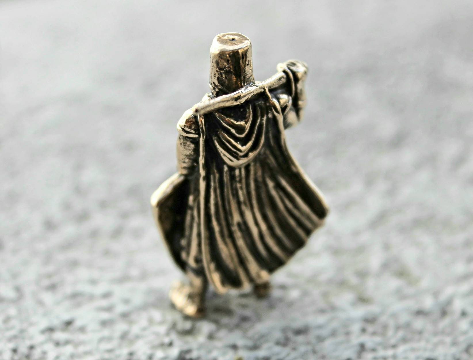Brass Miniature Madieval Knight With Sword Collectible Figurine Home ...