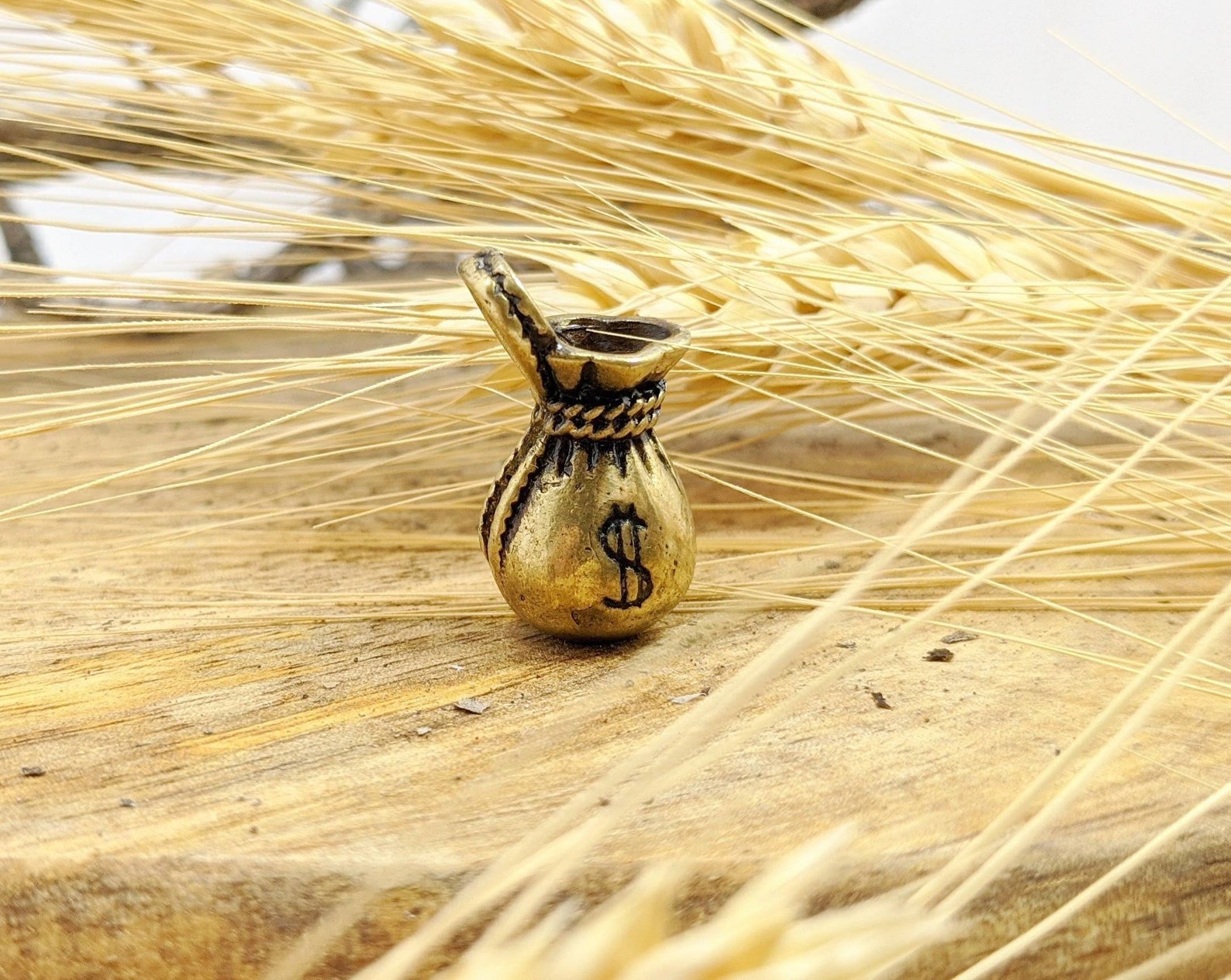 Money Bag Lucky Charm Amulet Figurine Trinket Good Luck Attracter ...