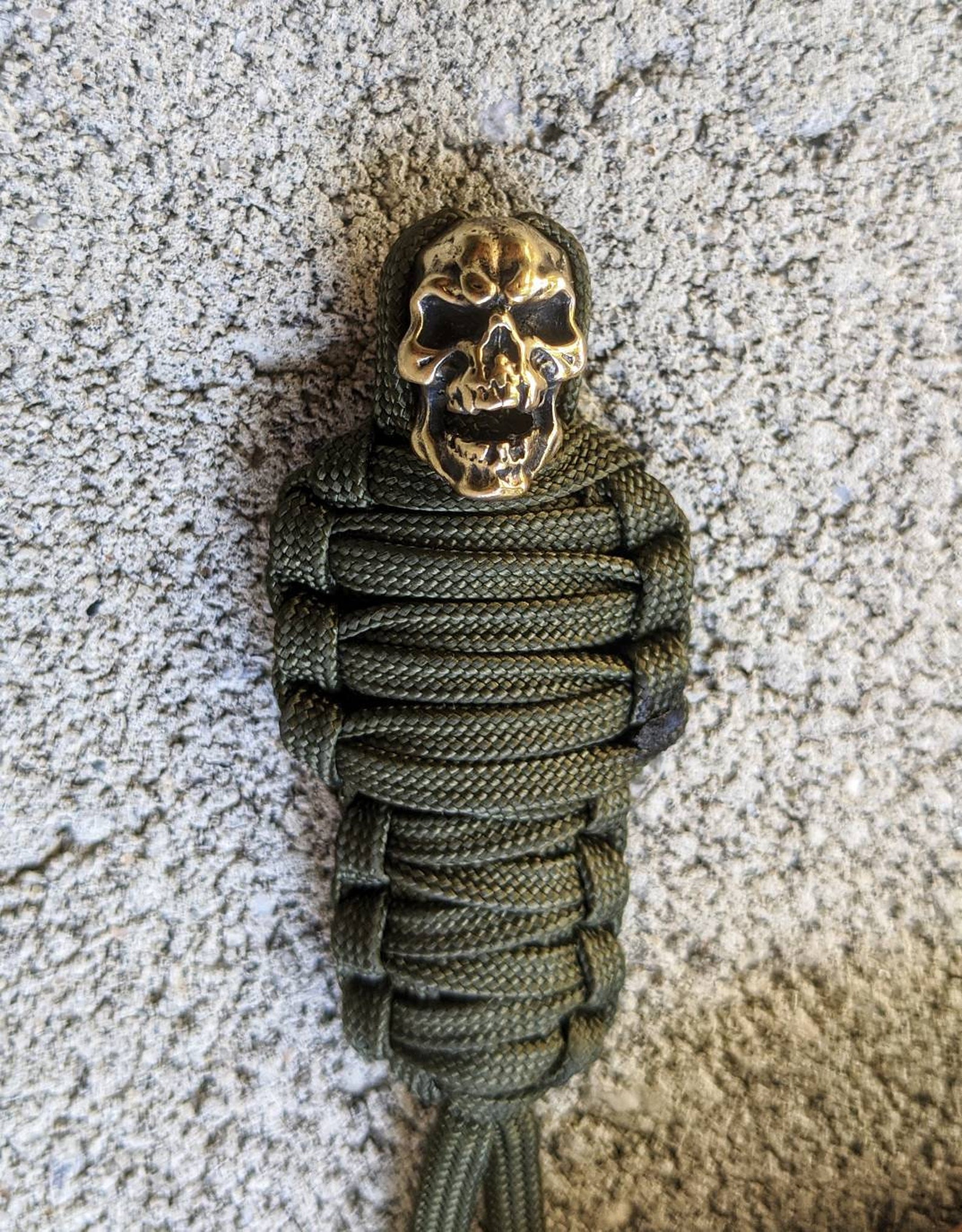 Rope Mummy Keychain Paracord Lanyard Skull Bead Handmade - Etsy