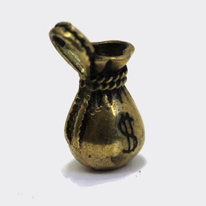Money Bag Lucky Charm Amulet Figurine Trinket Good Luck Attracter ...