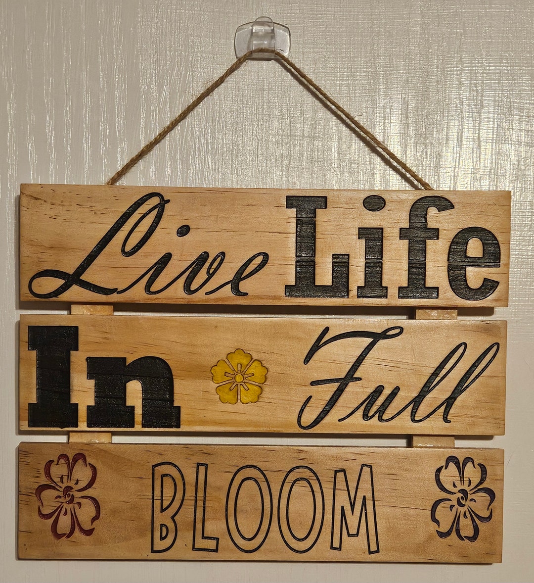 Live Life in Full Bloom Sign 10" X 8" - Etsy