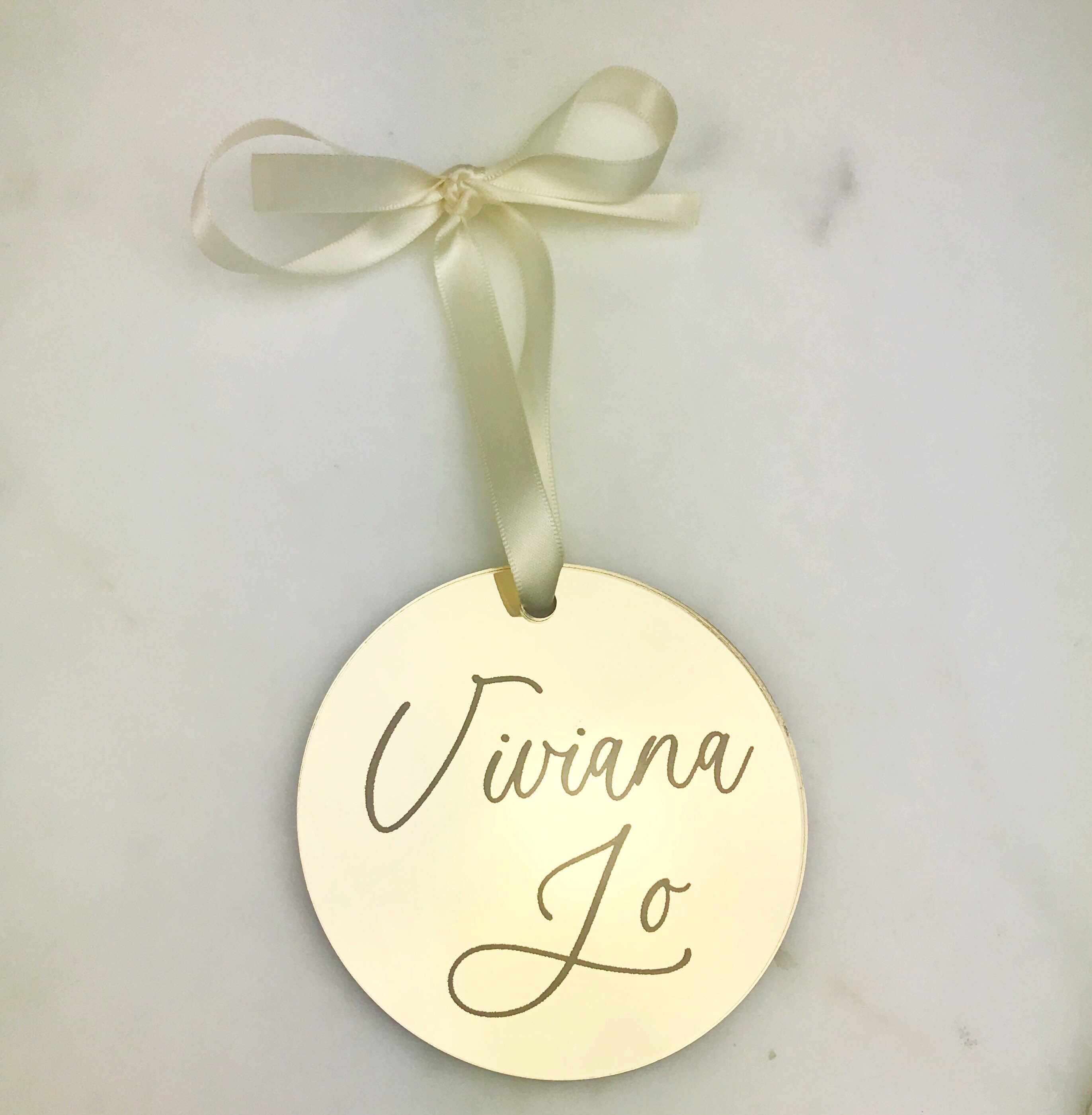 Baby Name Acrylic Ornament / Baby's First Christmas Ornament / Baby ...