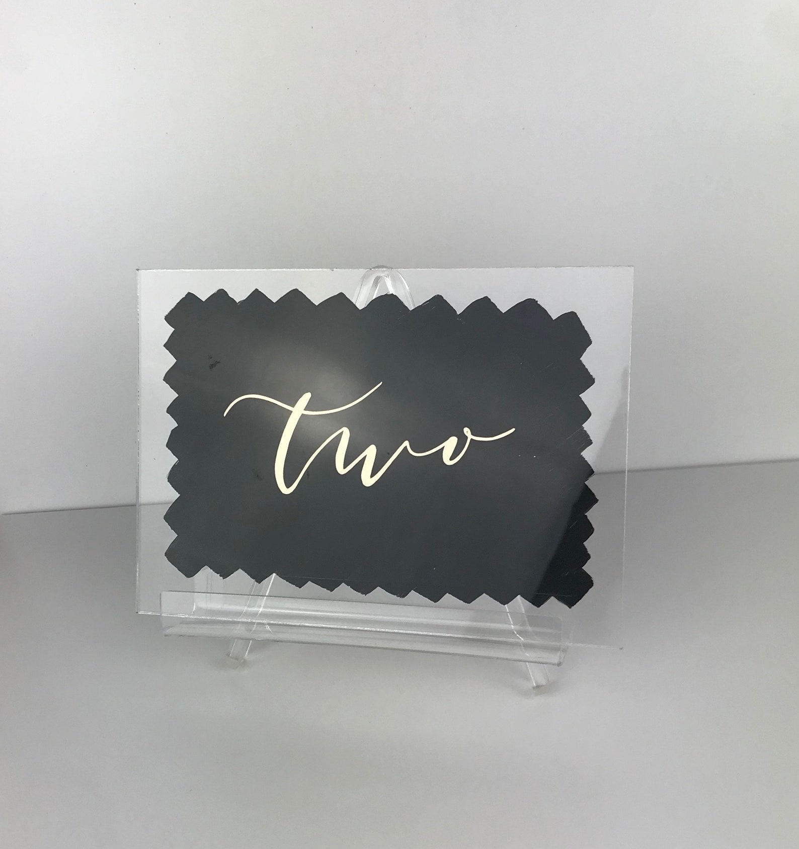 Black Painted Acrylic Table Numbers for Weddings Black and - Etsy