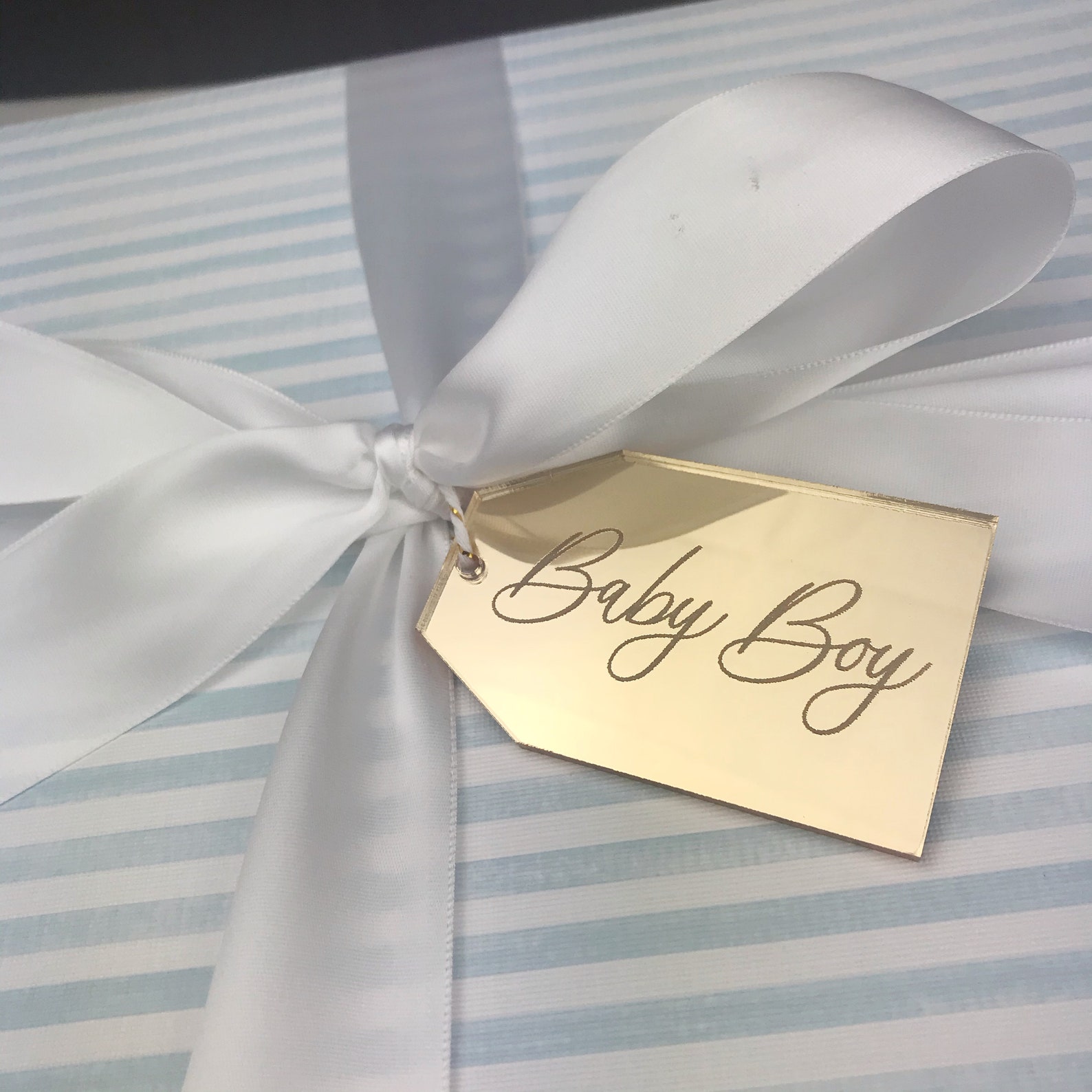 Gold Mirror Acrylic Gift Tag / Acrylic Christmas Gift Tag / | Etsy