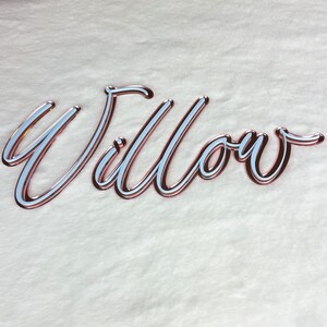 18" Acrylic Nursery Baby Name Sign - Double Layer Colored Script Font ...