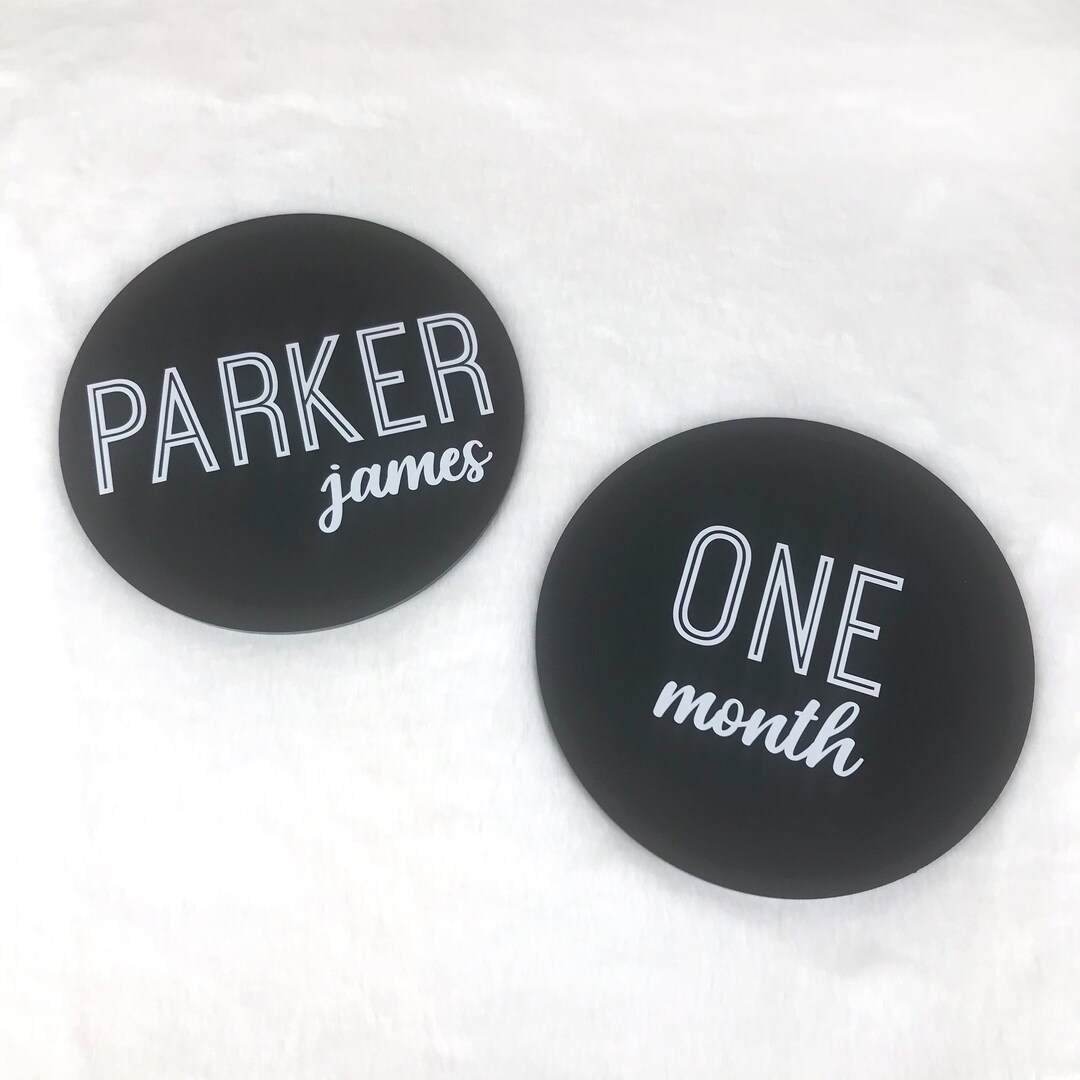 Baby Milestone Acrylic Circle Photo Props - Etsy