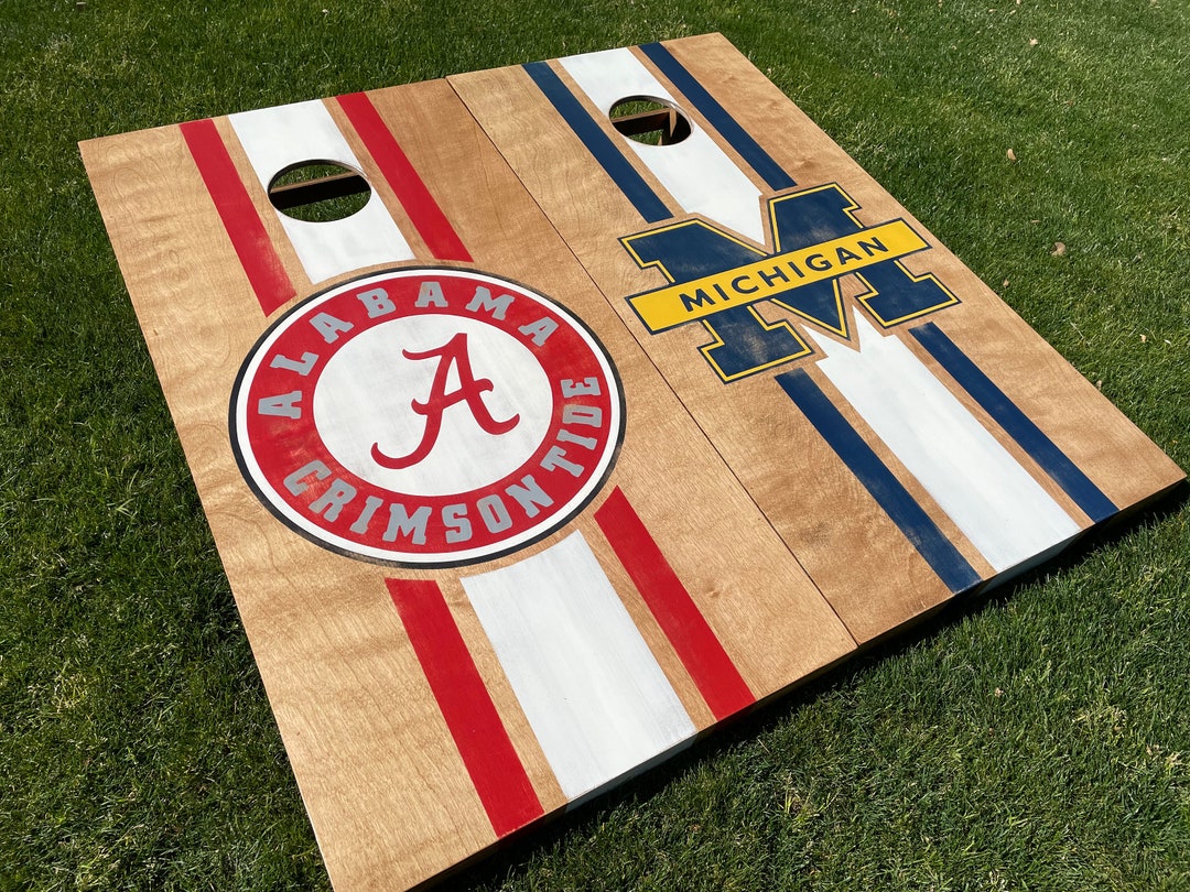 Custom College Cornhole Boards, College, Personalized, Distressed, Hand ...