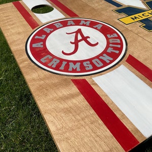 Custom College Cornhole Boards, College, Personalized, Distressed, Hand ...