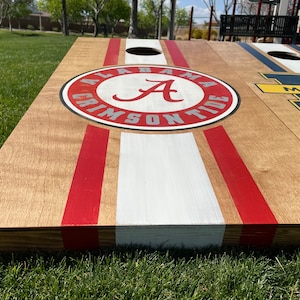 Custom College Cornhole Boards, College, Personalized, Distressed, Hand ...
