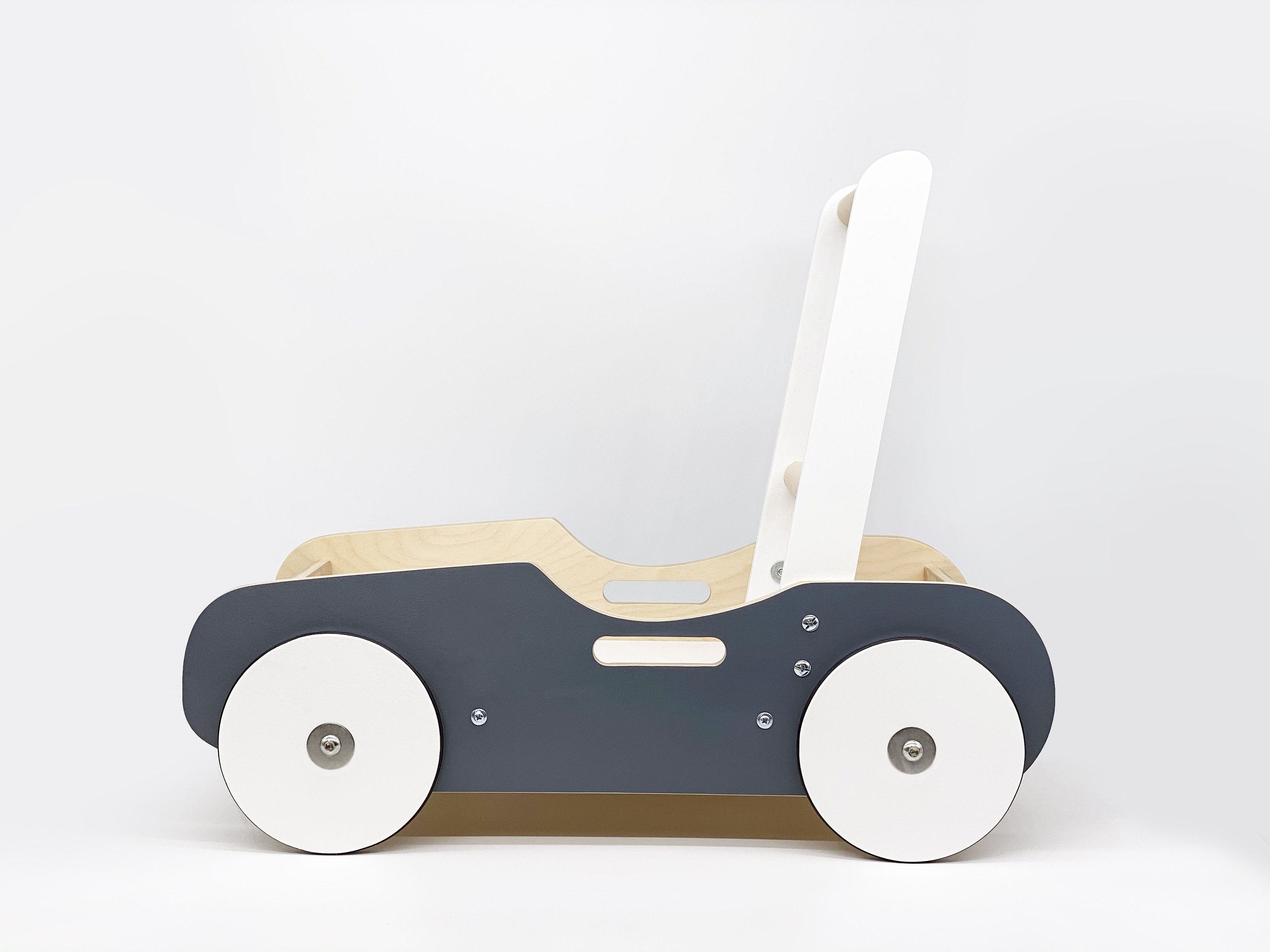 Wooden Walker & Wagon for Baby / Toddlers in Charcoal Gray - Etsy