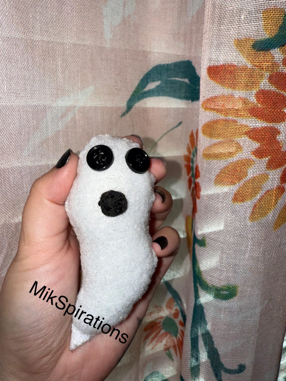 HANDMADE Embroidered Ghost Plush Sensory Toy Desk Pal Custom - Etsy