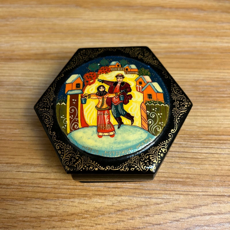 Lacquer Trinket Box - Etsy