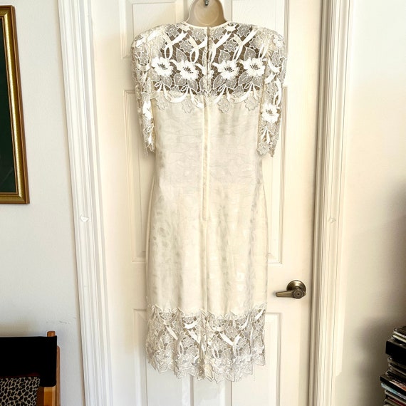 Wedding Dress Ivory-colored Lace Trimmed Dress, Rina … - Gem