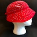 Vintage Red Cloche Hat Sequined Embellished Womens Wool Hat - Etsy