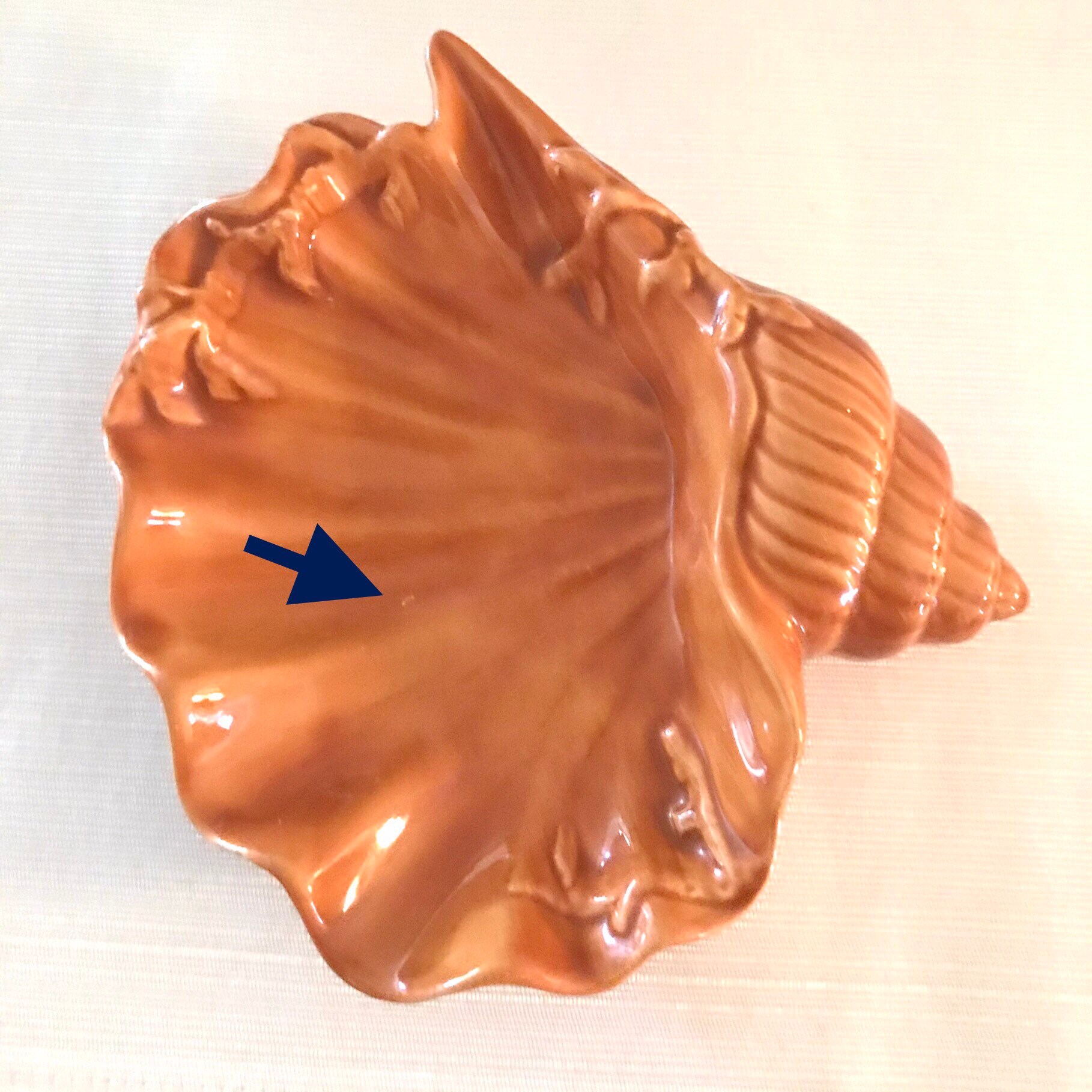 Ceramic Seashell Dish Ashtray Catch-all Scalloped Trinket - Etsy