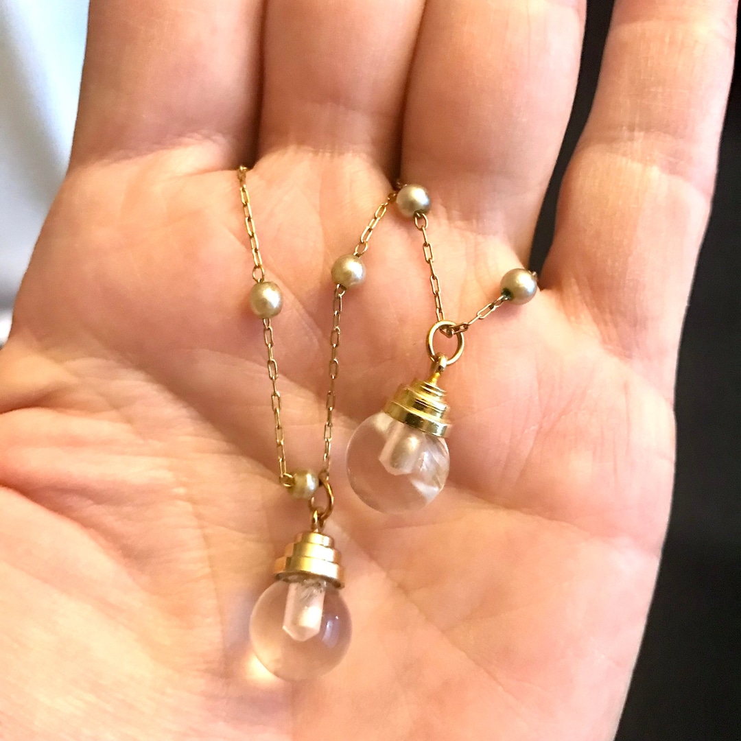 Vintage Mustard Seed Jewelry Set, Necklace and Bracelet, Fine Link ...