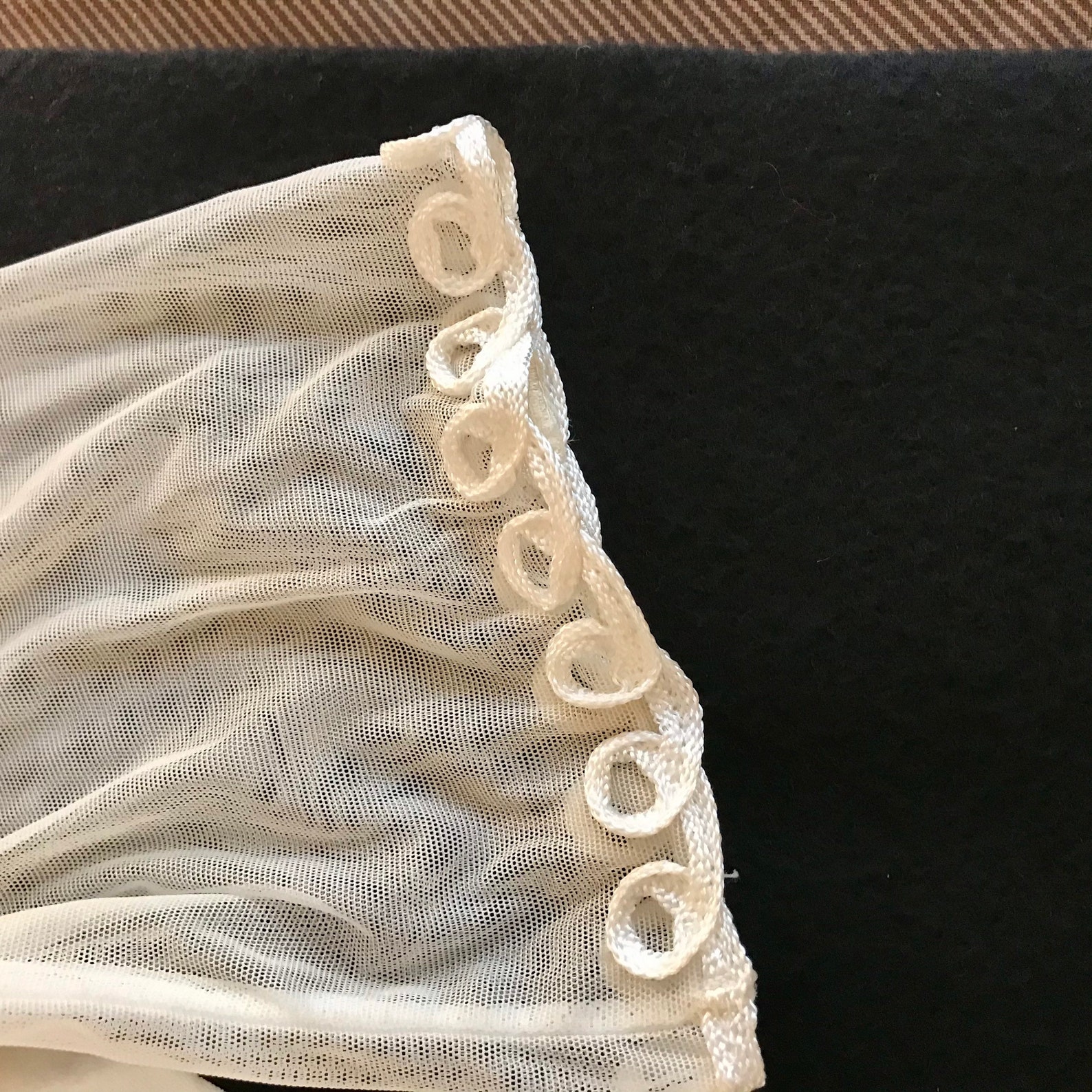 Sheer Teddy Body Suit With Snap Bottom, Ivory Net With Pearl ...