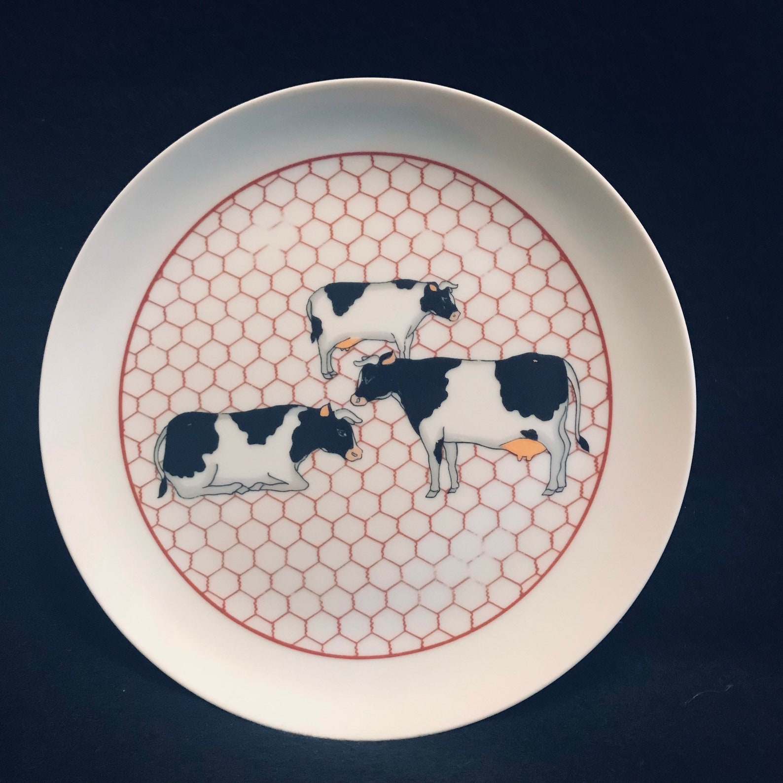 Farm Animal Plates, Cows, Chickens, Small Porcelain Plates, Vintage ...