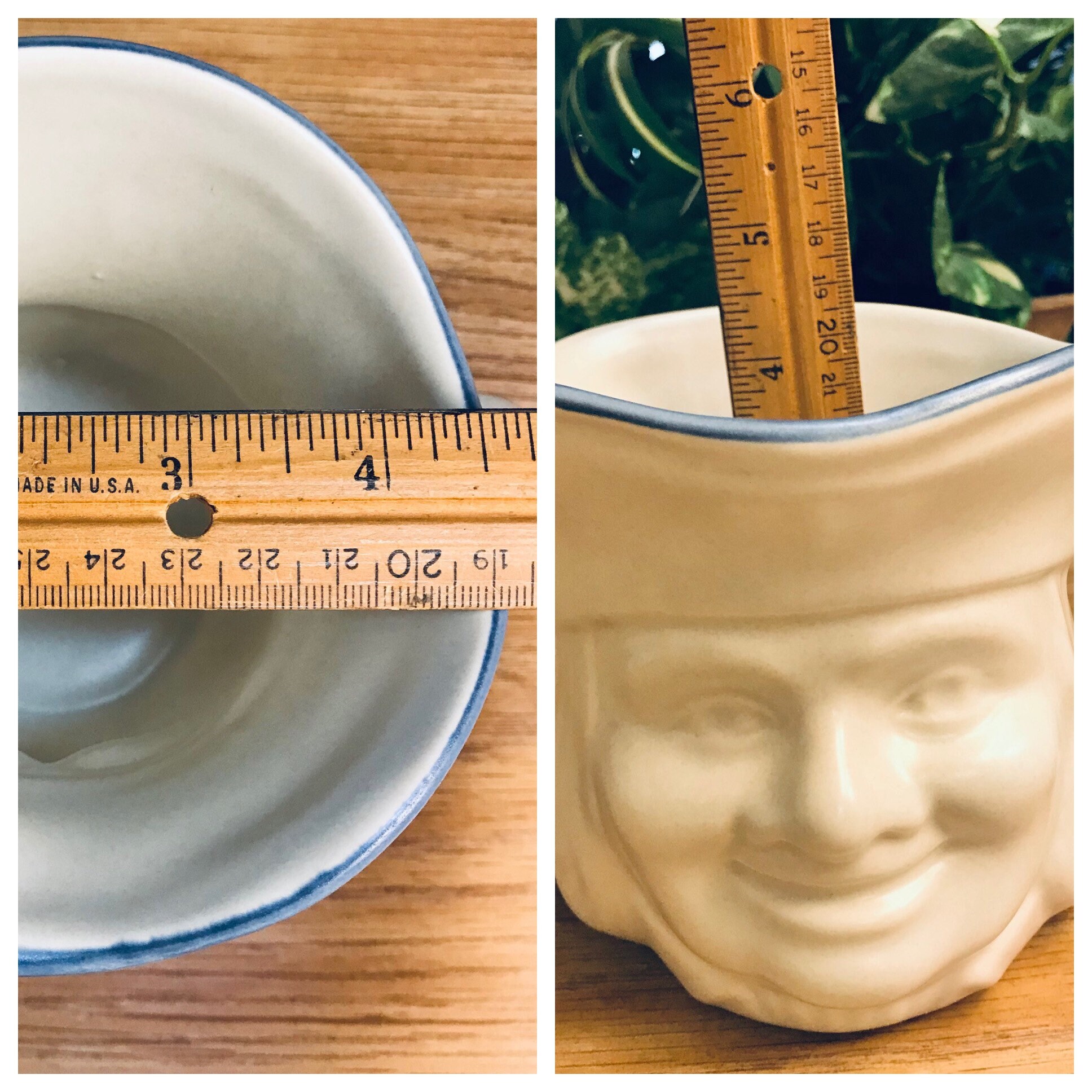 Pfalzgraff Colonial Face Toby Jug, Creamer, Pitcher, Tankard, Mans Head ...