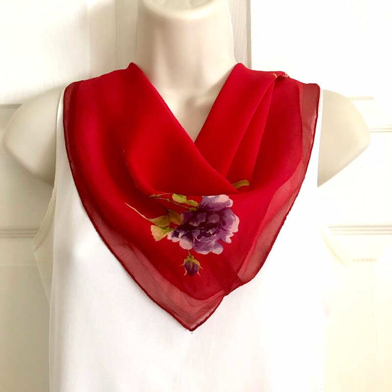 Red Head Scarf - Etsy