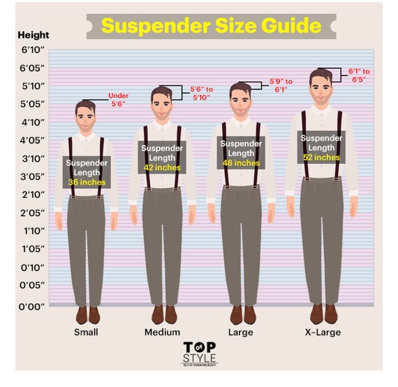 Red Suspenders, XL, Metal X Back Clip Suspenders, Str… - Gem