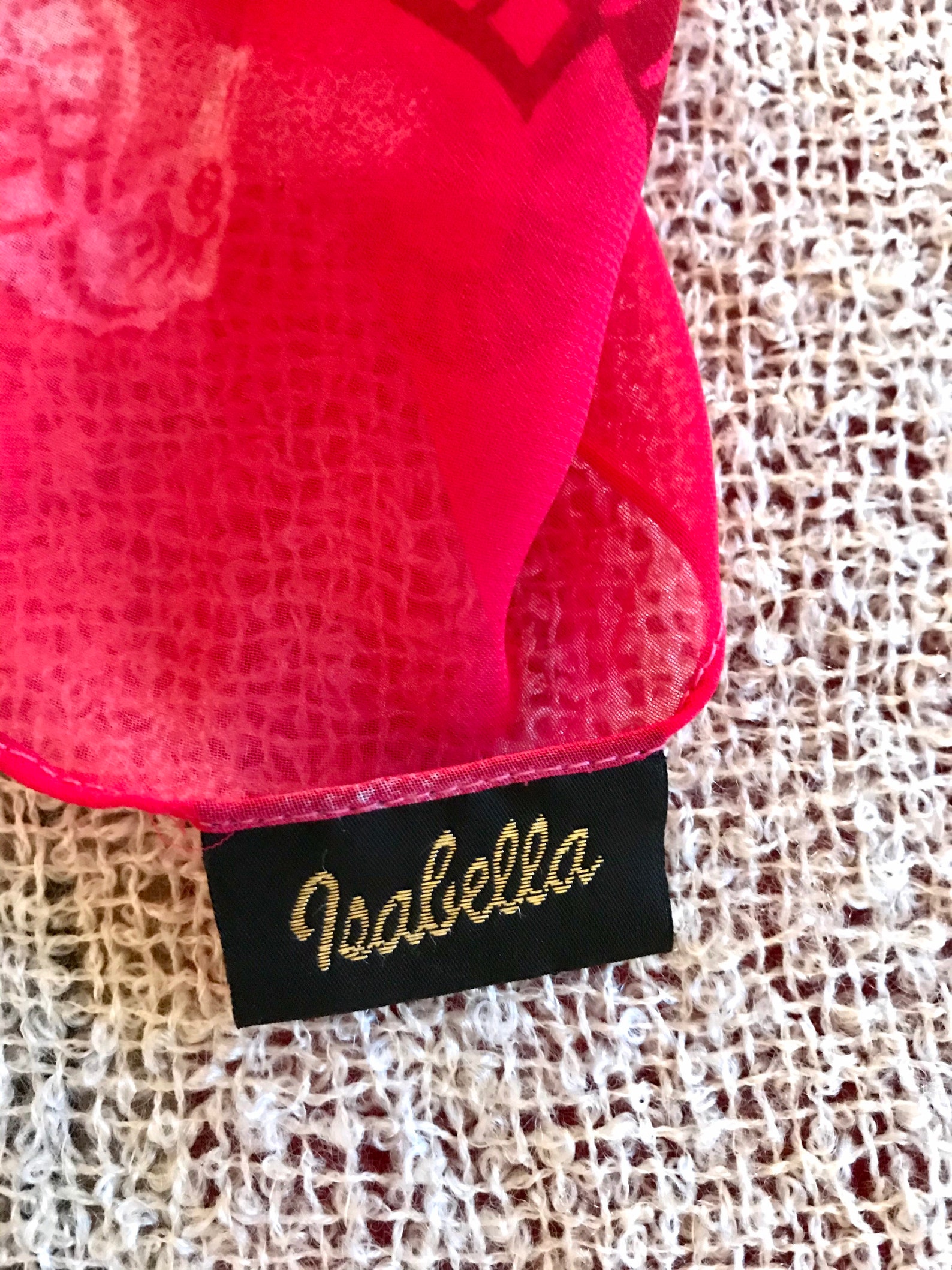 Hot Pink Scarf Sea Horses Print Beachy Long Scarf by - Etsy