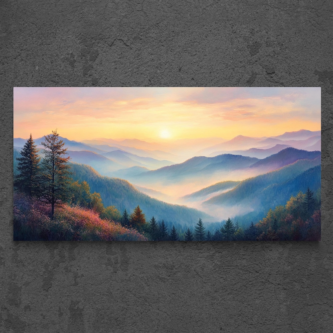 Blue Ridge Mountains Wall Art, Great Smoky Mountains Canvas Print - Etsy