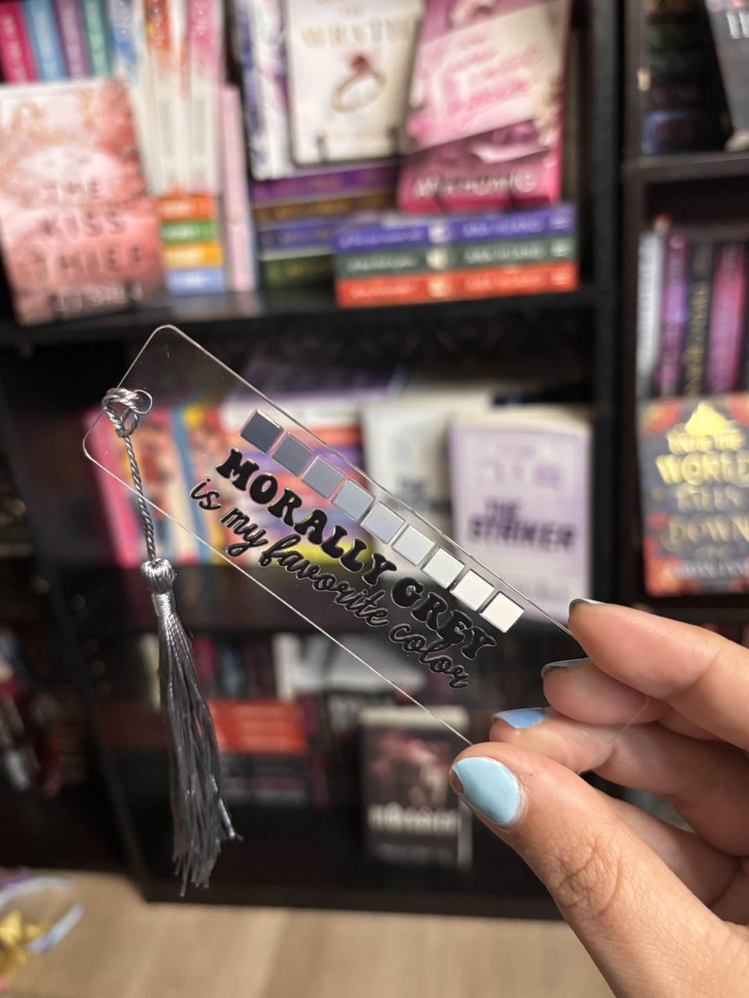 Morally Grey Bookmark | Dark Romance Bookish Gift With Tassel - Etsy
