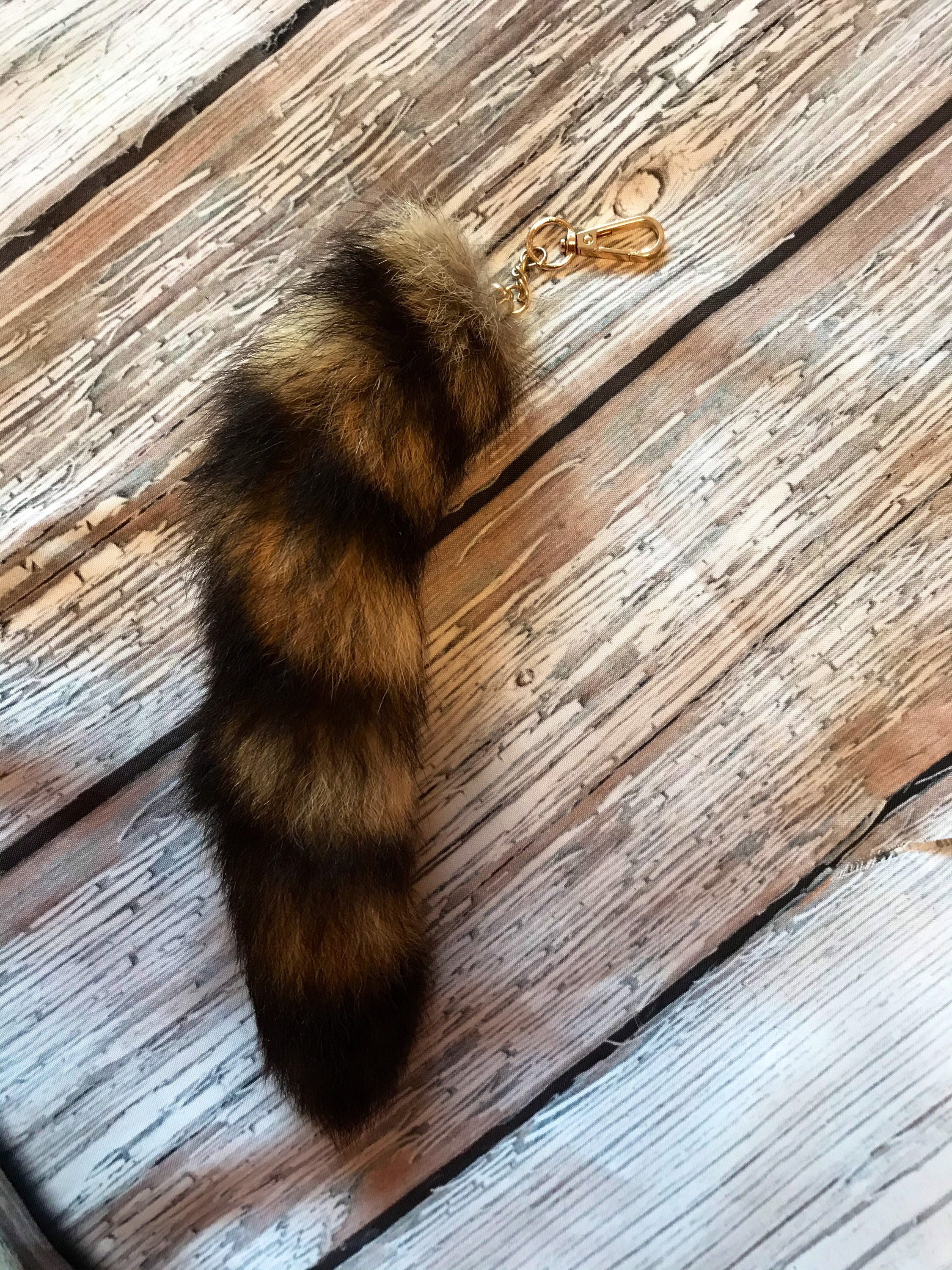 Stripe Fox Tail | Etsy