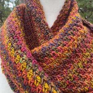 Multi-colored Infinity Scarf, Colorful Scarf, Crochet, Knit, Boho ...