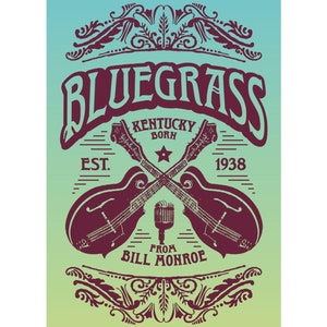 Bluegrass Music Premium Wall Art Print, Kentucky Born - Etsy