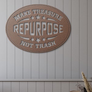 Repurpose Steel Premium Wall Decor, Make Treasure Not Trash, Reuse ...