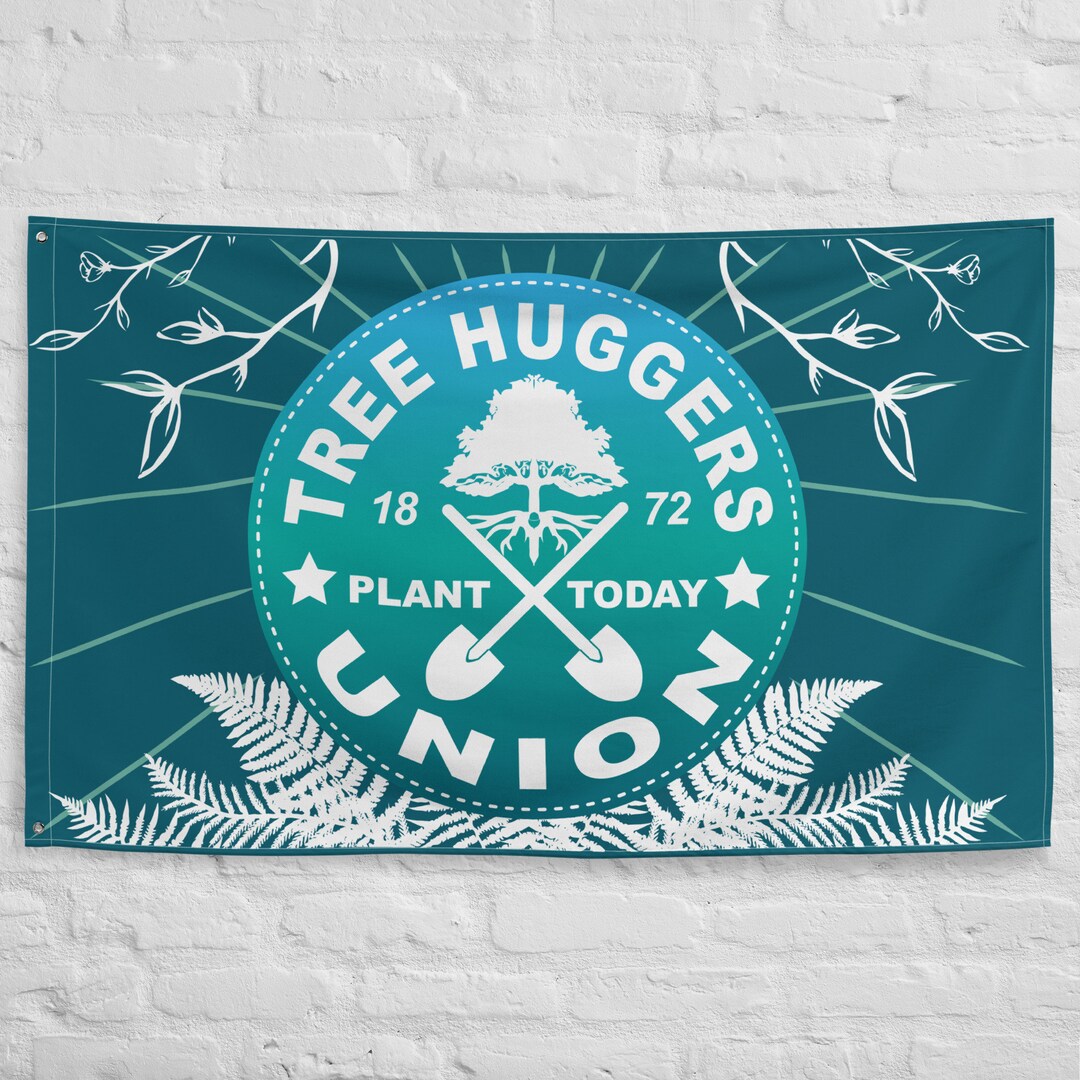 Tree Huggers Union Flag, fliegen Sie dies und atmen Sie einfach, Natur ...