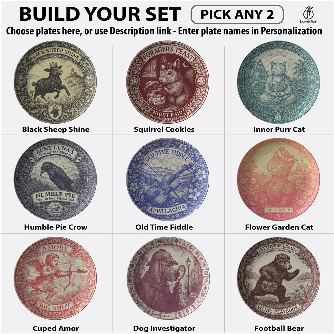 Pick Any 2 Polymer Plate Set, Mix and Match Dinner Plates, Build a Set ...
