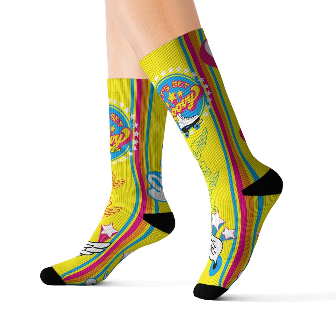 Groovy Roller Skate Socks, 70s Style, Disco, Staying Alive, Roller ...