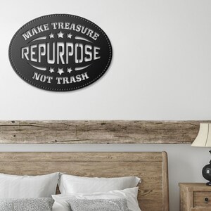 Repurpose Steel Premium Wall Decor, Make Treasure Not Trash, Reuse ...