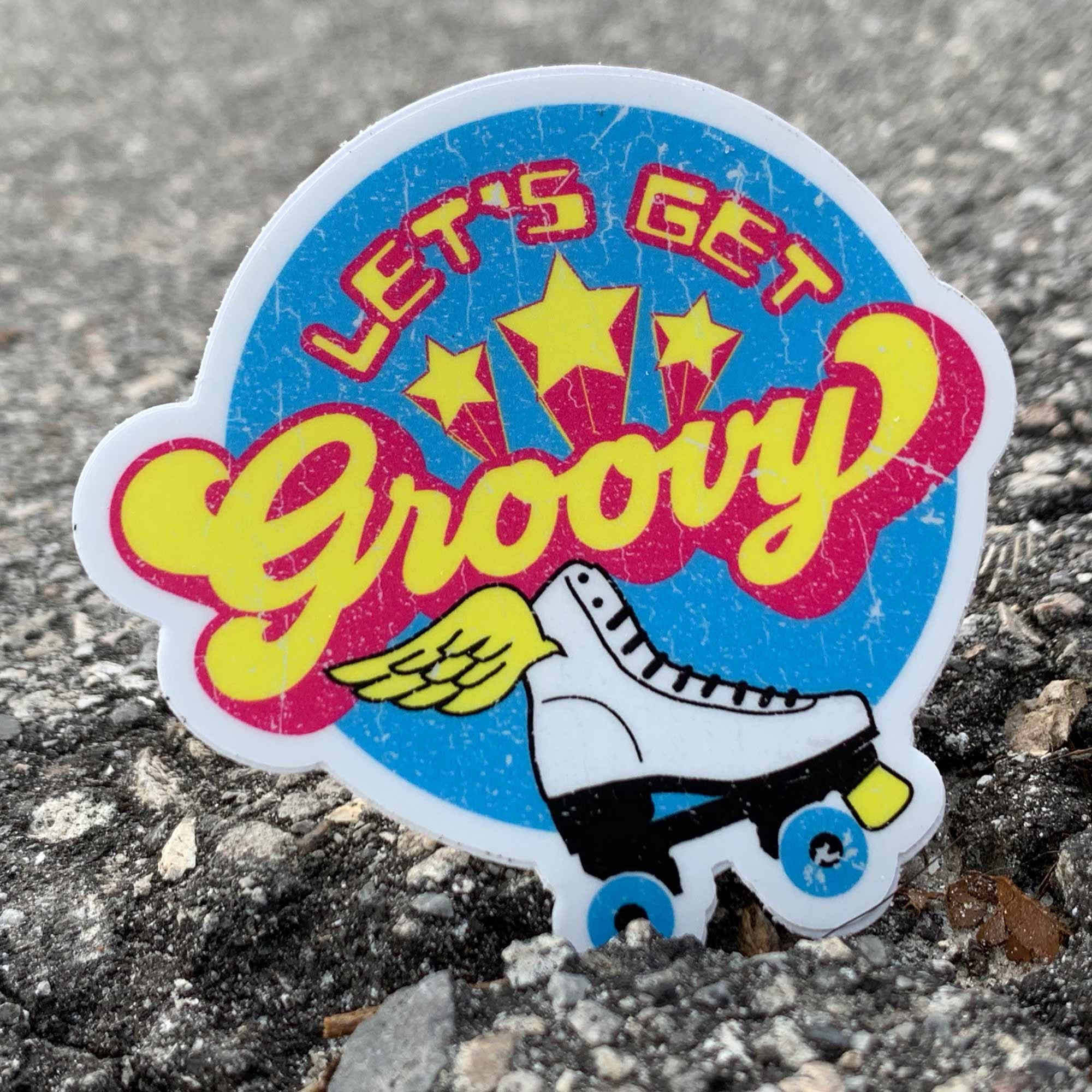 Groovy Roller Skate Premium Stickers and Magnets, Roller Disco, Roller ...