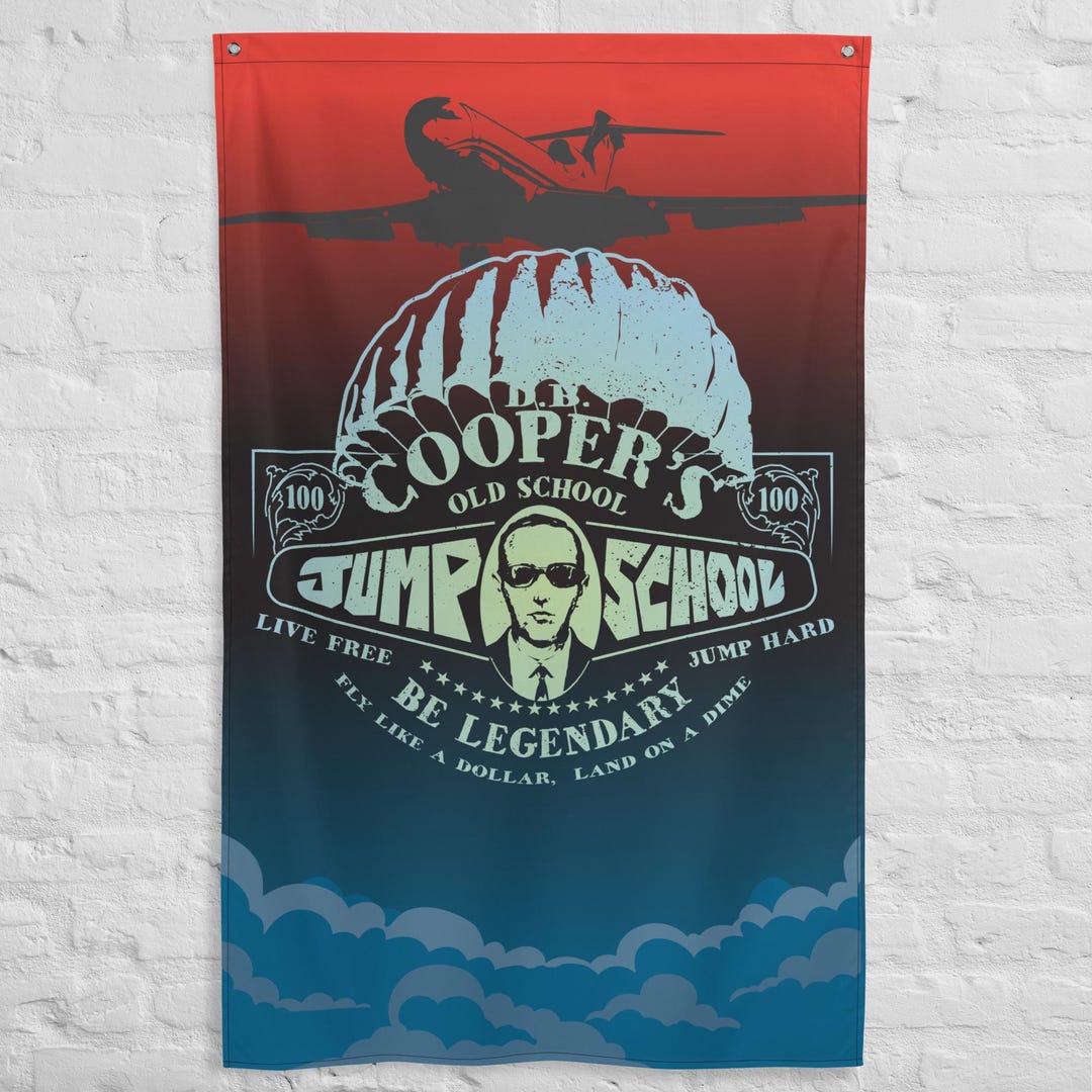 DB Cooper's Jump School Flag, Skydiving, Parachute, 3D - Etsy