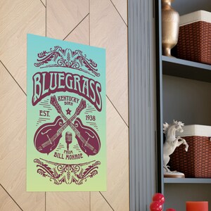 Bluegrass Music Premium Wall Art Print, Kentucky Born - Etsy