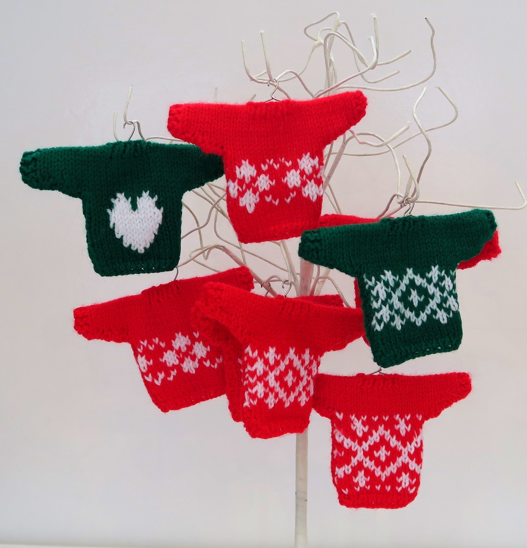 Make Your Own Miniature Knitted Christmas Jumper Pattern - Etsy