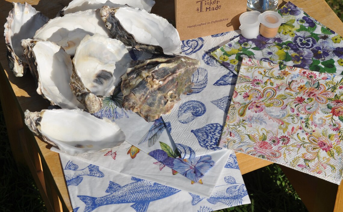 Make Your Own Decorative Oyster Shell Ring Dish / Trinket Dish | Etsy UK