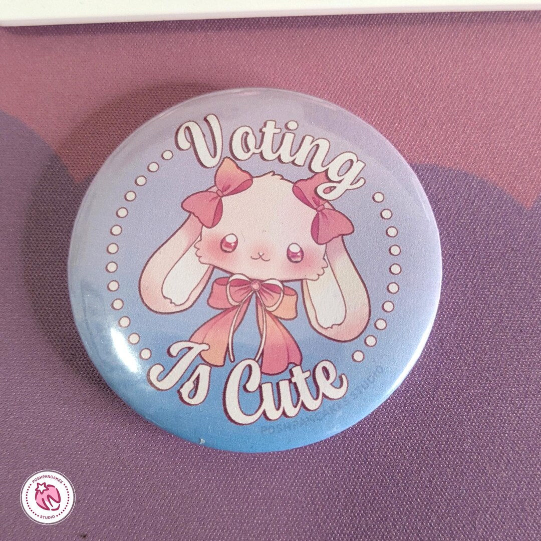Voting is Cute Button - Etsy