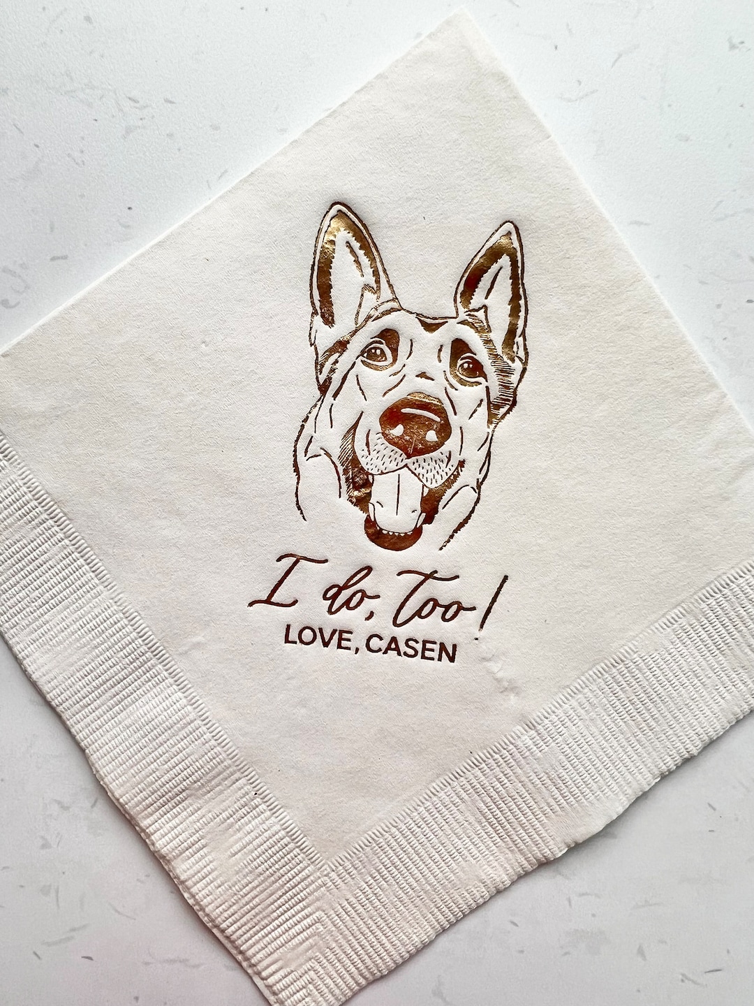 Custom Pet Cocktail Napkin Dog Napkins Personalized Napkins Wedding ...