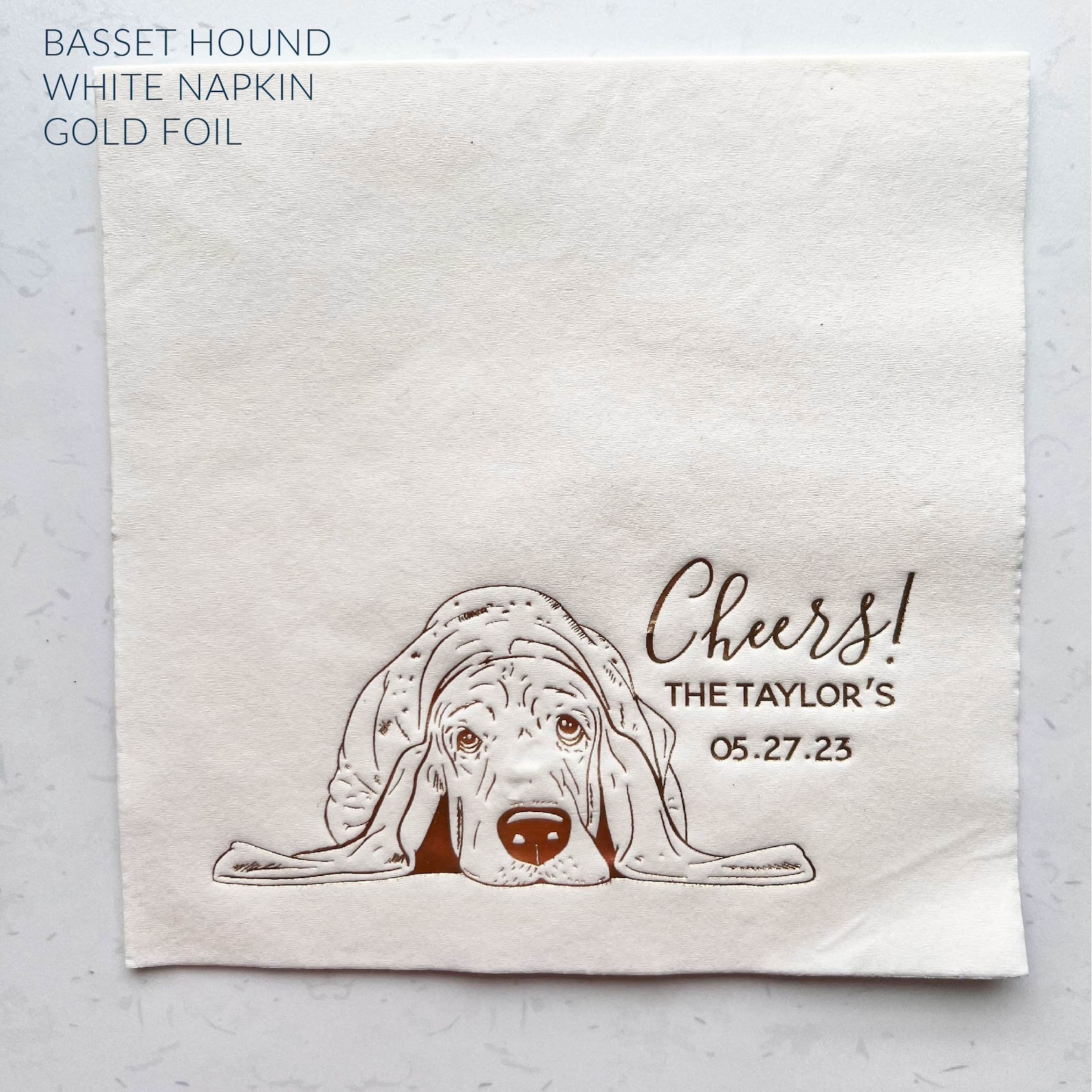 Semi Custom Dog Cocktail Napkin Pet Napkins Dog Napkins Wedding ...