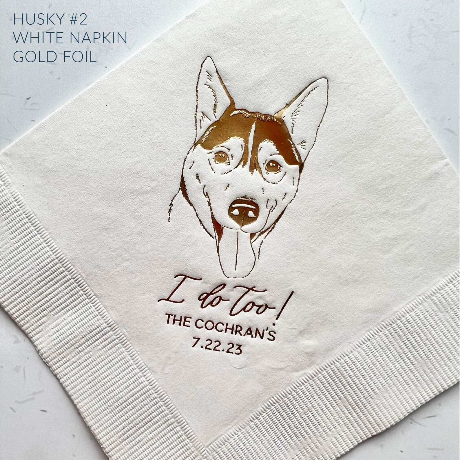 Semi Custom Dog Cocktail Napkin Pet Napkins Dog Napkins Wedding ...