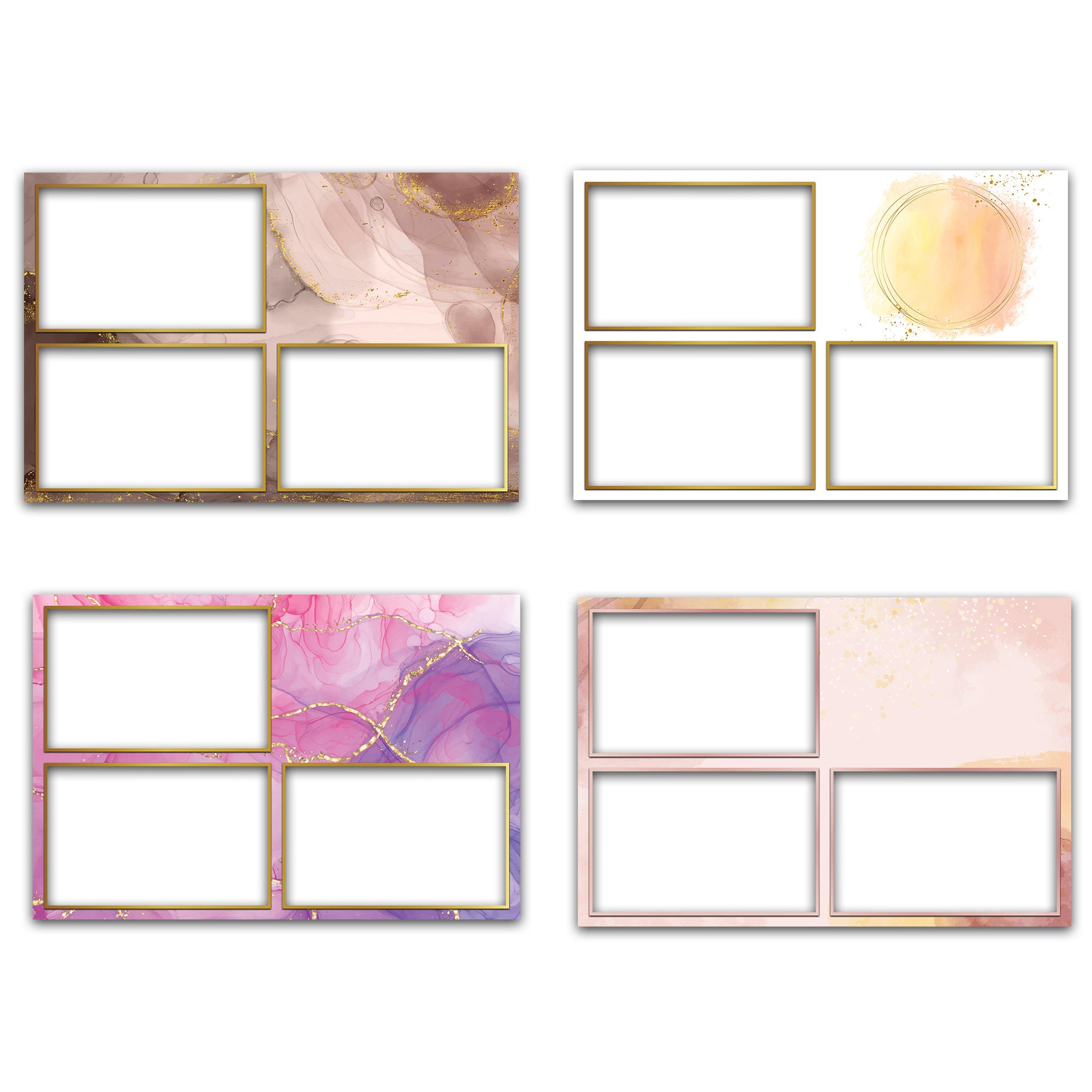 Watercolor Photo Booth Templates, Digital Downloads, Wedding, Birthday ...